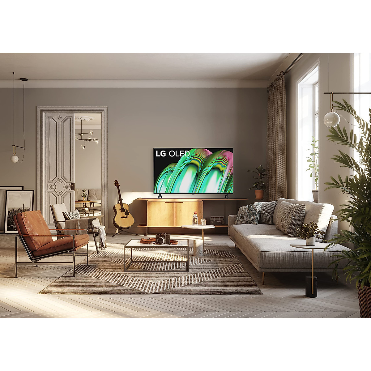 LG A2 Series 65-Inch Class OLED Smart TV OLED65A2PUA, 2022 - AI-Powered 4K , Alexa Built-in, 9.3"D x 57"W x 35.3"H