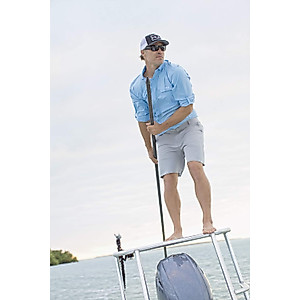 HUK Men's Waypoint 7.5" Quick-Drying Fish & Swim Shorts, Gray, 30