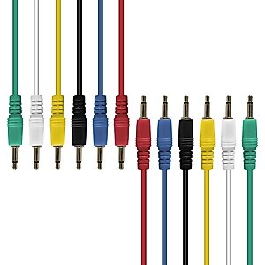 AxcessAbles 1/8 inch (3.5mm) TS to 1/8 inch (3.5mm) TS Unbalanced Mono Patch Cables | Modular Synth Cables | TS Aux Cords| Eurorack Audio Cables | 3.5mm TS Aux Cords 6 Pack (3ft)