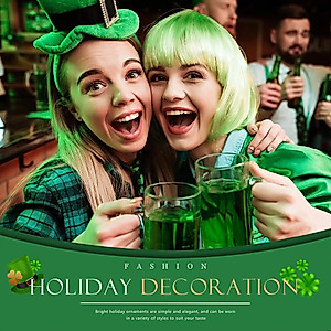 St. Patrick's Day Headband Green Shamrock Hair Band Hair Accessories Green Sequins Clover Irish Hair Band Hair Ornament Party Decorations Hair Supplies for Women Girls Cute Glitter Hair Hoop 1Pcs