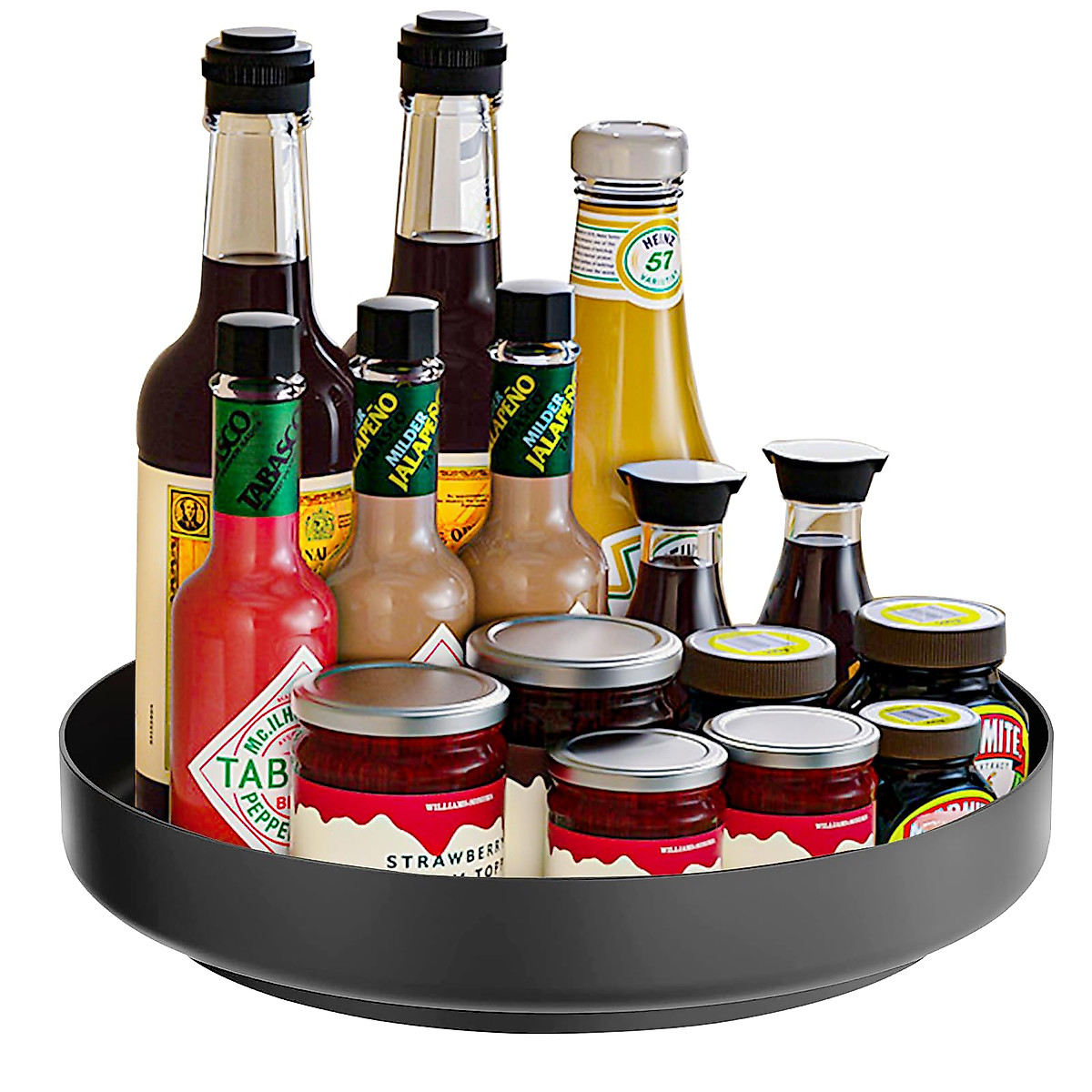 Lazy Susan Turntable Organizer,11 inch Rotating Spice Rack Metal Lazy Susan for Bathroom Refrigerator Table Storage Pantry Kitchen Countertop