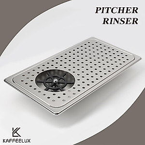 Pitcher Washer, Espresso Washer, Drainage and Drip Tray Stainless Steel Bar Glass Washer is The Sink, and The Cup Spray Washer is The Home Kitchen Hotel Cafe Restaurant (KF27-Silver)