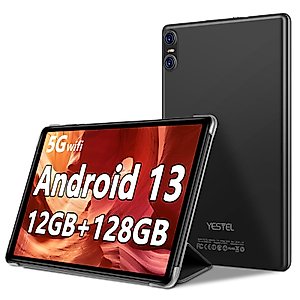 YESTEL Android 11 Tablet 10.1 inch 2 in1 Tablets with 2.0Ghz Octa-Core Processor, 4GB RAM 64GB ROM(Expand to 512GB), 2.4G+5G WiFi, Bluetooth5.0, 8000mAh Battery, Keyboard & Mouse Included-Grey