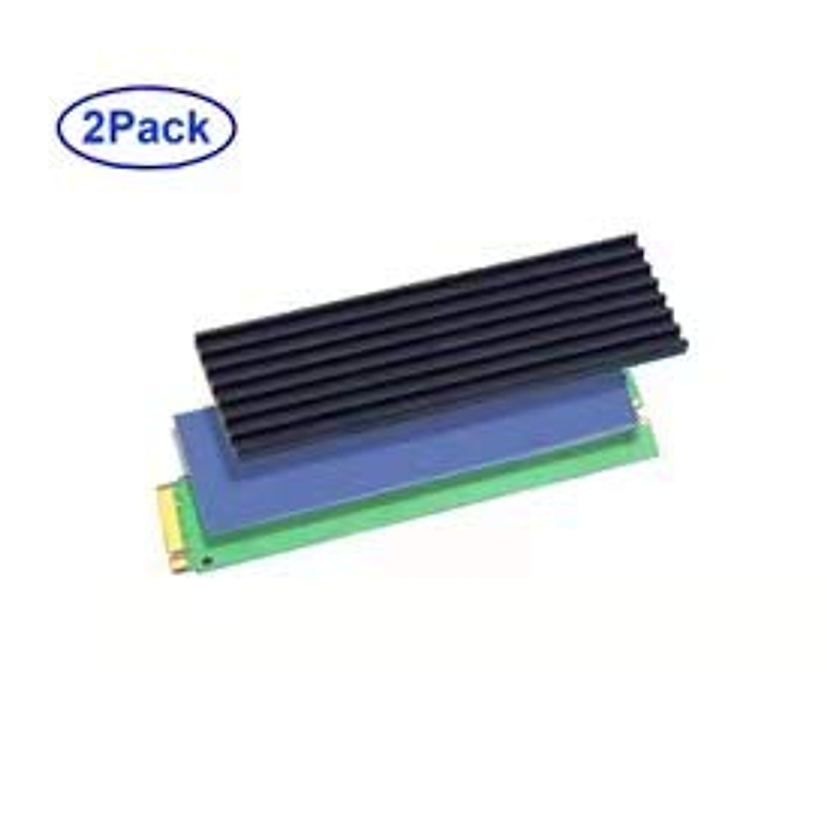 genrice 2 Pack Aluminum Heatsink andMounting Screw Screwdriver Kit,PCIe NVMe M.2 2280 ssd Heatsinks Coolerand Silicone Thermal pad