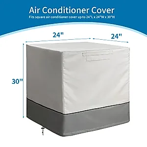 Liamoy Air Conditioner Cover for Outside Units - AC Cover Waterproof and Durable, Square Fits 30 x 30 x 32 Inches