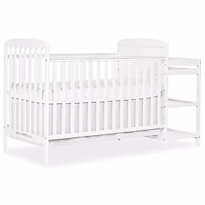 Dream On Me Anna 4-In-1 Full-Size Crib And Changing Table Combo In White