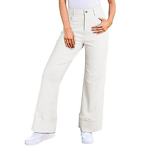 Astylish White Jeans for Women High Waisted Boyfriend Mom Stretchy Denim Pants Size 6