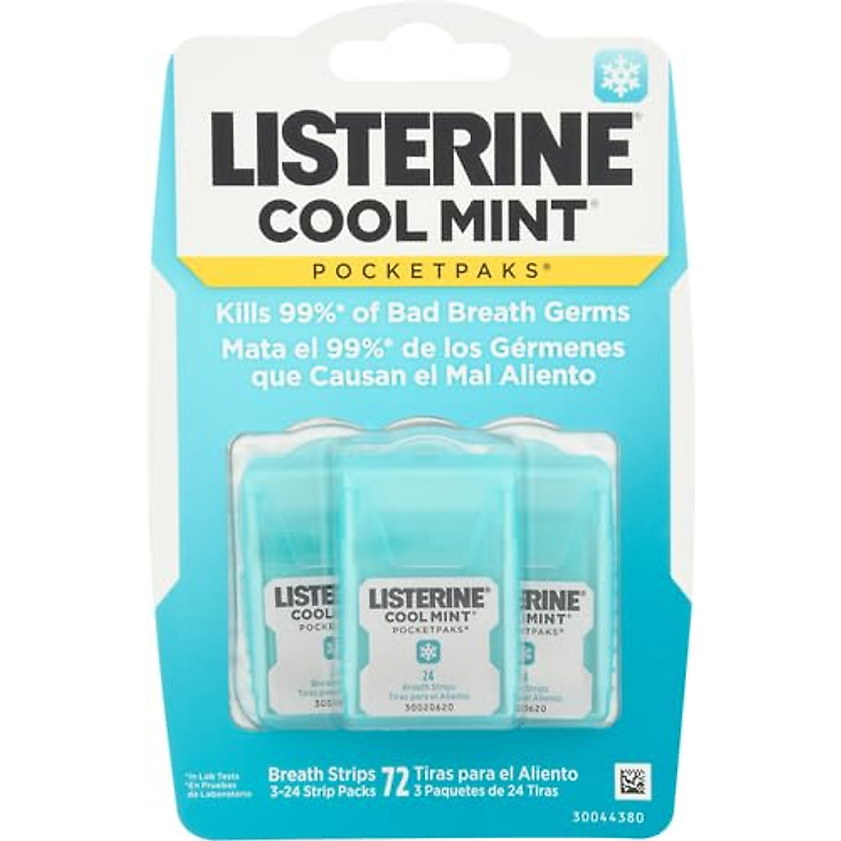 Listerine Pocketpaks Breath Strips, Cool Mint, 72 Count