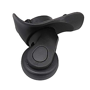 BQLZR Luggage Swivel 9.1cmx10.7x4.9cm Black Plastic Left & Right Wheels DIY Replacement Parts Pack of 2 (See Video First)