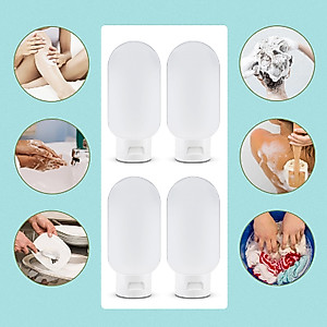 Cosywell Travel Size Bottles for Toiletries 4 Pack 2oz TSA Approved Leakproof Plastic Shampoo and Conditioner Bottles Squeezable Refillable Cosmetic Containers Lotion Travel Accessories