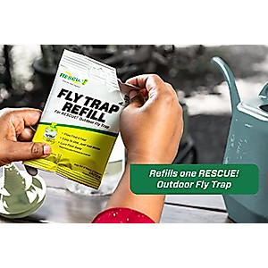 RESCUE Outdoor Non-Toxic Reusable Fly Trap Attractant Refill