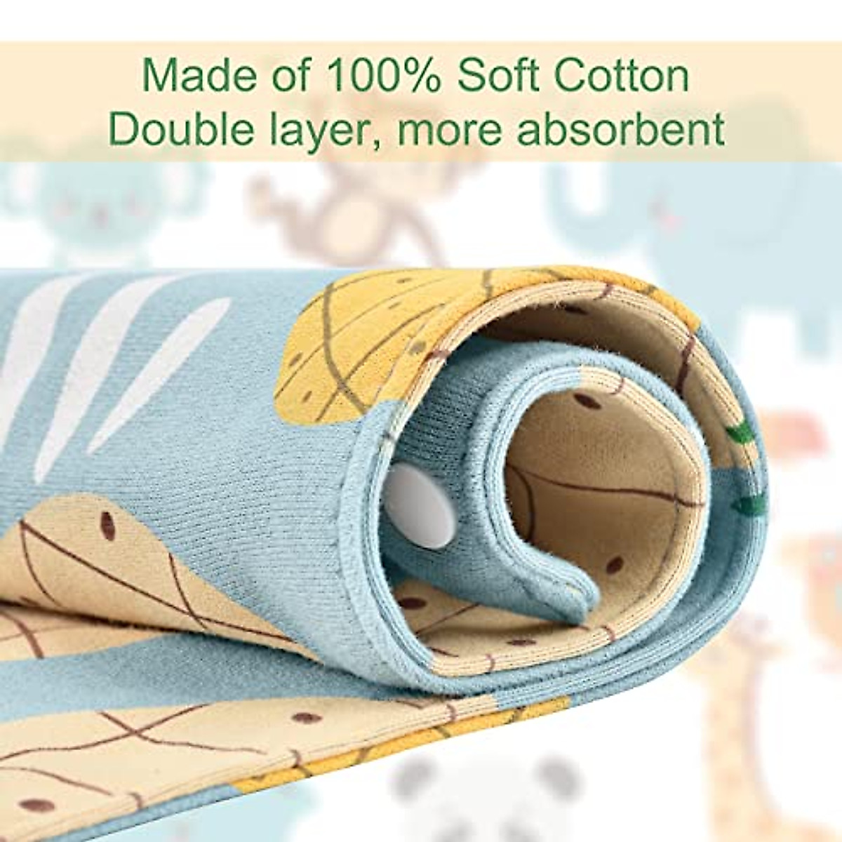 BEBOAN Baby Bandana Drool Bibs, 10-Pack Newborn Bibs for Toddler Girls Drooling Teething, 100% Organic Cotton Soft and Absorbent Baby Bibs, Adjustable Size (Boy)