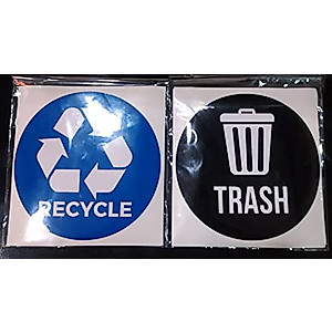 Grand Vinyl Recycle Stickers Trash Stickers 10 Pack Premium Quality Self Adhesive Stickers Weatherproof UV Resistant