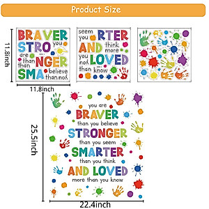 Inspirational Quotes Wall Decals Colorfu Peel and Stick Wall Wallpaper,Motivational Wall Stickers Positive Saying Wall Art & Murals for Nursery Kids Room Preschool Playroom Classroom Decor