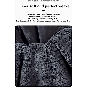 YIZA Bean Bag Chair 5ft Big Round Soft Fluffy Velvet Bag Chair Cover (No Filler,Cover only) Living Room Furniture Lazy Sofa Bed Cover for Adults (Black, 5FT) (5FT-01)