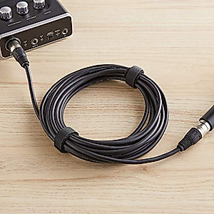 Amazon Basics XLR Microphone Cable for Speaker or PA System, All Copper Conductors, 6MM PVC Jacket, 25 Foot, Black