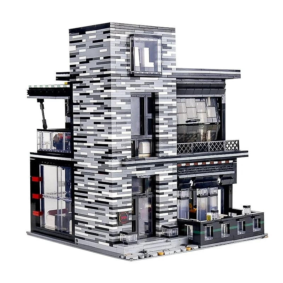 General Jim's Pub and Restaurant City Modular Building Blocks Toy Bricks Set Two Level Amazingly Detailed Building Bricks MOC Toy Set - for Teens and Adults