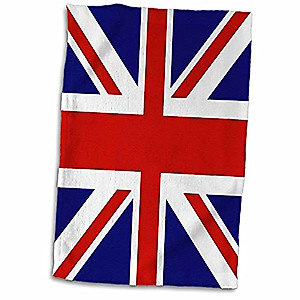 3D Rose Union Jack Old British Naval Flag TWL_62560_1 Towel, 15" x 22"