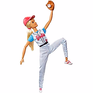 Barbie Ultra-Flexible Baseball Doll with Mitt
