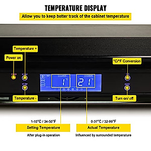 vevor 24" Undercounter Built-in Refrigerator, 5.12 Cu.ft. Double Drawer Indoor/Outdoor Beverage Fridge with Embraco compressor,32-50°F Cooling Range, Ventilated Cooling for Home and Commercial Use