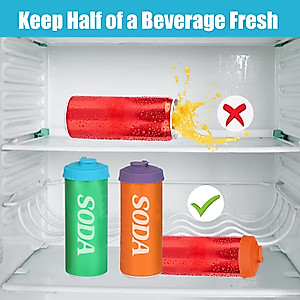 6 Pack Silicone Can Lids - Reusable Pop Can Lids for Standard Size Cans Soda, Silicone Can Tops For Soda/Beer/Juice