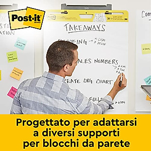 Post-it Super Sticky Portable Tabletop Easel Pad w/ Dry Erase Panel, Great for Virtual Teachers and Students, 20x23 Inches, 20 Sheets/Pad, 1 Pad, Built-in Stand (563DE)