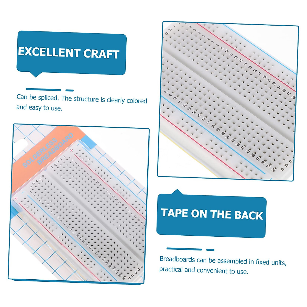 ULTECHNOVO DIY Kits 1 Set 400 Solderless Bread Board Vintage Bread Board Miniature Kit Protoboard Bread Boards Electronic Components Blank PCB Circuit Board Kit Breadboard Miniature Kits