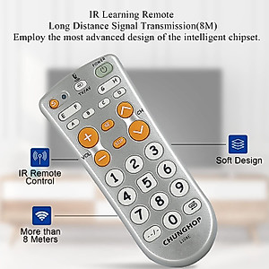 Remote Control Combinational Universal Learning Controller Chunghop L108E for TV/SAT/DVD/CBL/DVB-T/AUX Big Button