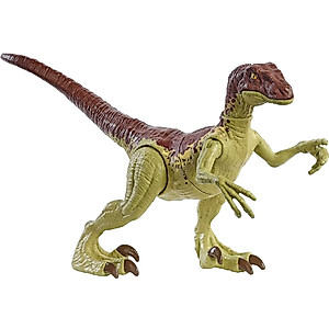 Jurassic World Toys Fierce Force Velociraptor Camp Cretaceous Dinosaur Action Figure Movable Joints, Realistic Sculpting & Single Strike Feature, Kids Gift Ages 3 Years & Older
