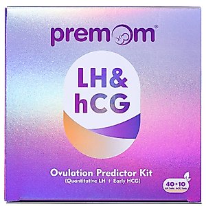 Premom Quantitative Ovulation Predictor Kit：40 Ovulation Tests + 10 Pregnancy Tests - Advanced Ovulation Test Strips Combo 40LH+10HCG Test