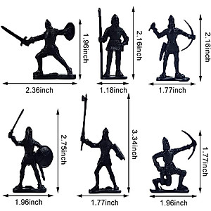 28 Pieces Knight & Horses Soldier Toys Army Men Action Figures, 3 Inch