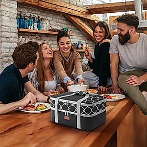 Lifewit Insulated Casserole Carrier for Hot or Cold Food, Casserole Dish Bag Carrying Case, Lasagna Lugger Holder for Potluck/Parties/Picnic/Cookouts, Fits 9"x13" Baking Dish, Black