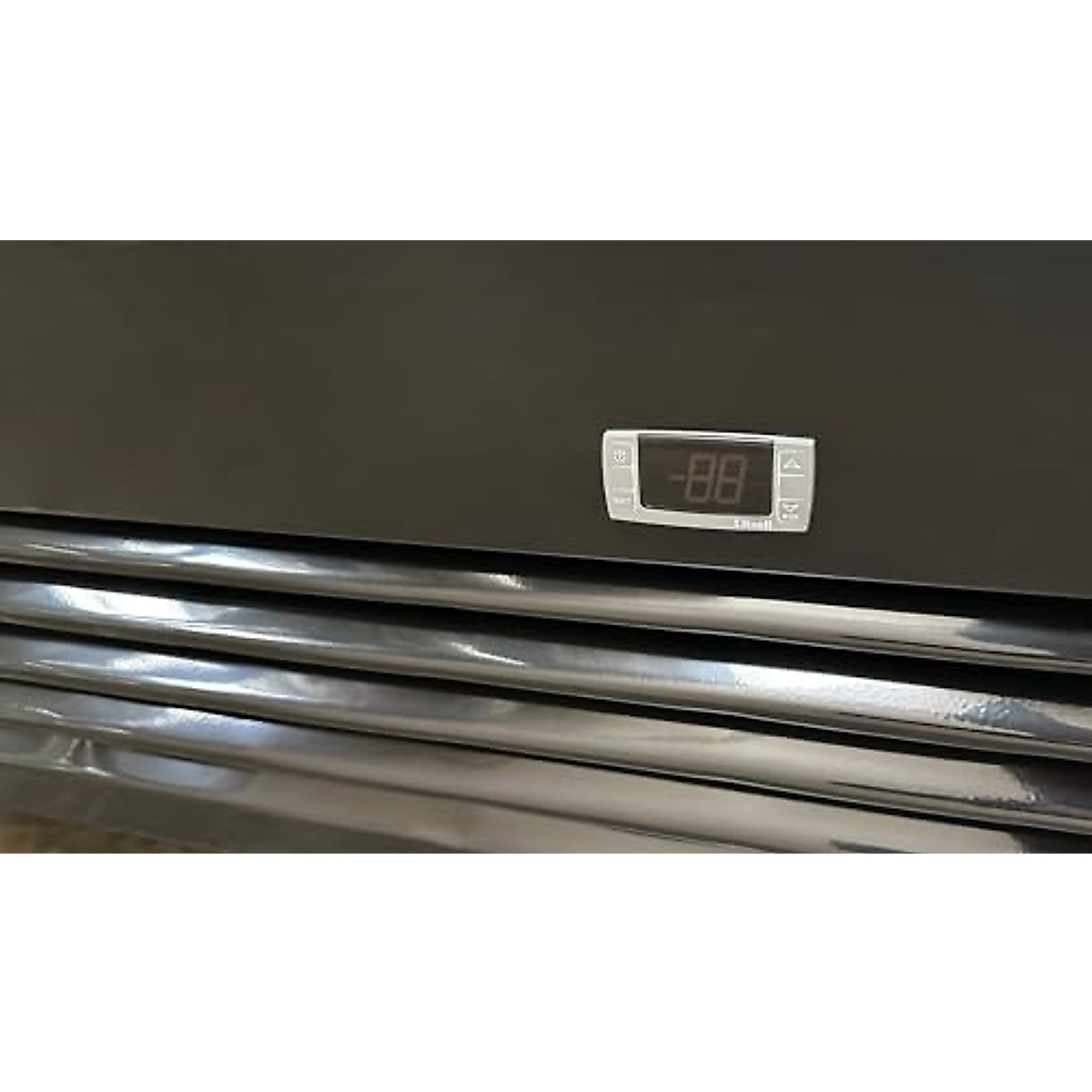 Elite Kitchen Supply Commercial 2 Sliding Glass Door Refrigerator Merchandiser, ETL NSF Upright Display Fridge Cooler Stainless Steel 2 Section 47" W 33.3 cu. ft. Fan Cooling, Restaurant