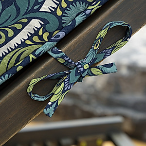 Arden Selections ProFoam Essentials Performance Outdoor Chaise Lounge Cushion 46 x 21, Sapphire Aurora Blue Damask