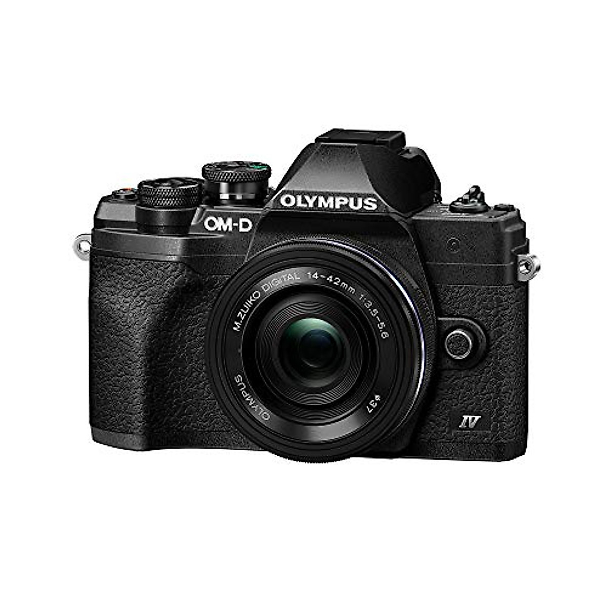 OLYMPUS E-M10 Mark IV Black Micro Four Thirds System Camera M.Zuiko Digital ED 14-42mm F3.5-5.6 EZ kit 20MP Sensor 5-Axis Image Stabilization 4K Video Wi-Fi