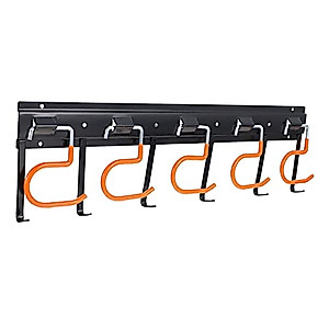 Gadpiparty 1 Set Tool Storage Hanging Strip Heavy Duty Storage Wall Organizer Coat Rack Shelf Bathroom Broom Holder Garage Tool Hanger Storage Shelf Hanger Wall Mount Hanger Hooks Metal