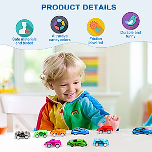 100 Pieces Cars Toy Bulk Car Party Favors Pull Back Cars Mini Cars Fun Car Pack Small Plastic Cars for Kids Birthday Party Cake Toppers Supplies (Multiple Style)