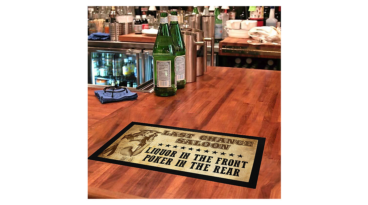 Stylish Rubber Bar Mat - Machine Washable & Customizable