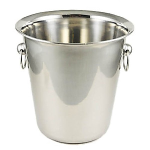 Winco WB-4 4 Quart Wine Bucket,stainless steel,Set of 3