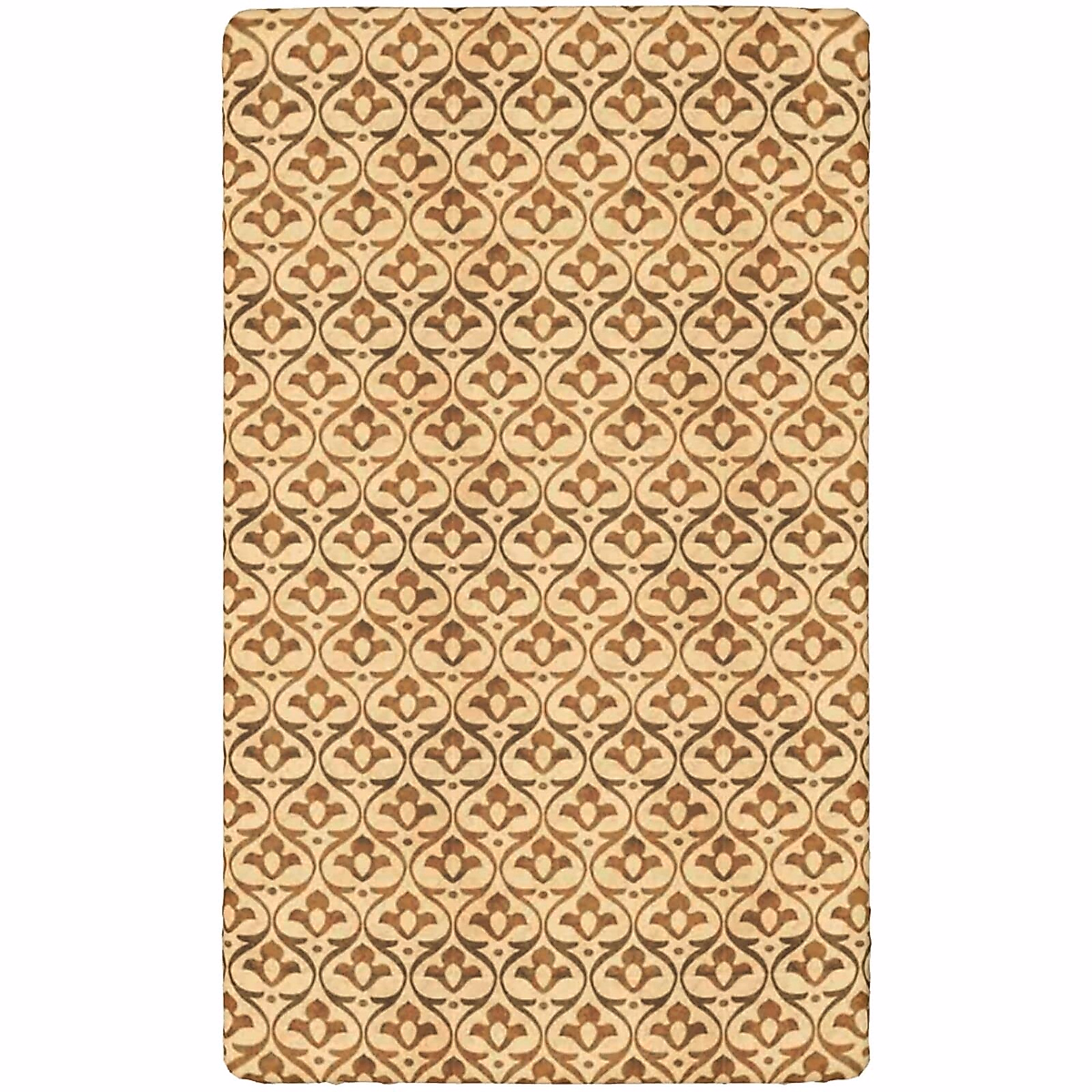 Retro Themed Fitted Crib Sheet,Standard Crib Mattress Fitted Sheet Toddler Bed Mattress Sheets-Crib Mattress Sheet or Toddler Bed Sheet,28“ x52“,Caramel Tan