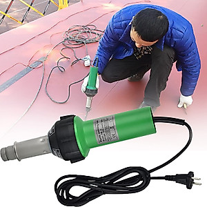 WZFANJIJ Roofing Welder, PVC Welding Gun, 1600W Hot Air Plastic Welder, Stepless Temperature Regulation 40-600 ℃ Plastic Welder Kit