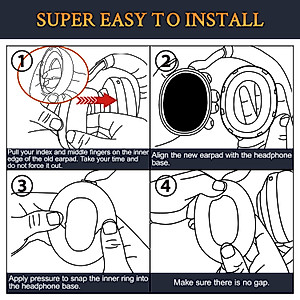 SOULWIT Professional Replacement Ear Pads Cushions for Jabra Elite 85h Wireless Over-Ear Headphones, Earpads with Soft Noise Isolation Foam - 85h PL Black