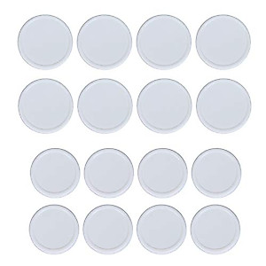 STARUBY 16Pcs Plastic 8 Regular Mouth Lids and 8 Wide Mouth Plastic Storage Caps for Mason Jars, White