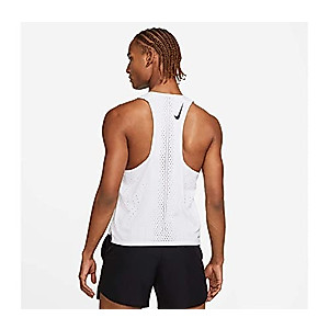 Nike Dri-FIT ADV AeroSwift Men's Racing Singlet (X-Large, White/Black)