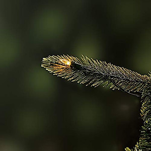 Evergreen Classics 6.5 ft Pre-Lit Vermont Spruce Quick Set Artificial Christmas Tree, Remote-Controlled Color-Changing LED Lights