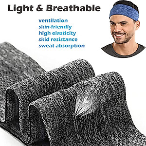 CÉLLOT 12 Colors Sweat Headbands Breathable Athletic Sweatbands Yoga Sports Headbands for Girls and Boys Soft Moisture Wicking Elastic Hairband for Girls and Teenagers Adults