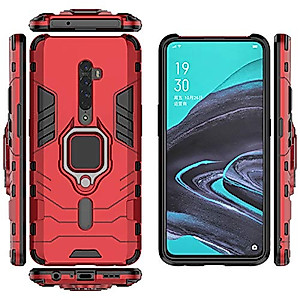 J&H Phone Case for Oppo Reno2,Ring Holder Case for Oppo Reno2, Finger Loop Case with 360 Degree Rotatory Ring Stand for Oppo Reno2