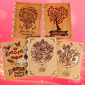 DEPLEE Heart Tree Wooden Cards, Anniversary Card for Her with Romantic Wood Card Design, Love Wood Greeting Card, Happy Anniversary Card Wood, Birthday Cards for Women, Mothers, Wife, Mom |6x8 in