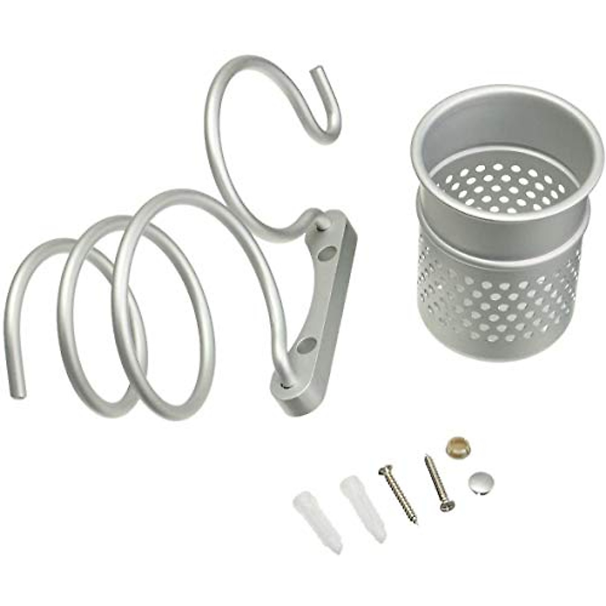 Hair Dryer Holder Wall-Mounted Hair Dryer, Bathroom Hair Care and Styling Tool Storage Bag, Aluminum Shelf Storage Bag, Used to Store Hair dryers, Curling Irons, Hair straighteners, Brushes