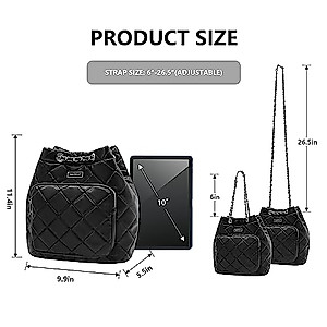 BBCREAT Multi-function Quilted Bag, Women Fashion Cute Shoulder Crossbody Handbag Waterproof Backpack Purse for Travel,Work